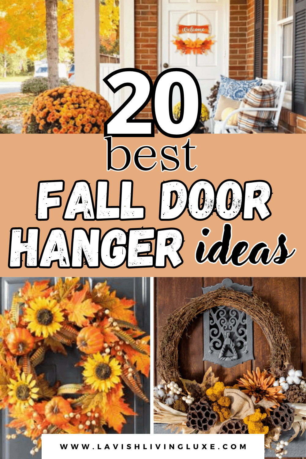 Fall Door Hangers - 20 Cute Fall Door Hangers to Decorate your Doors